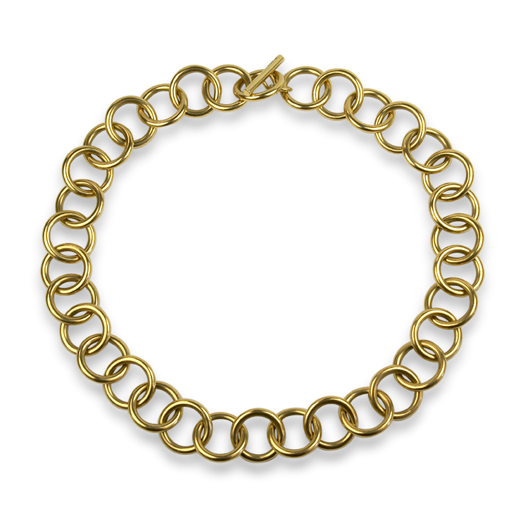 Round neck gold chain store