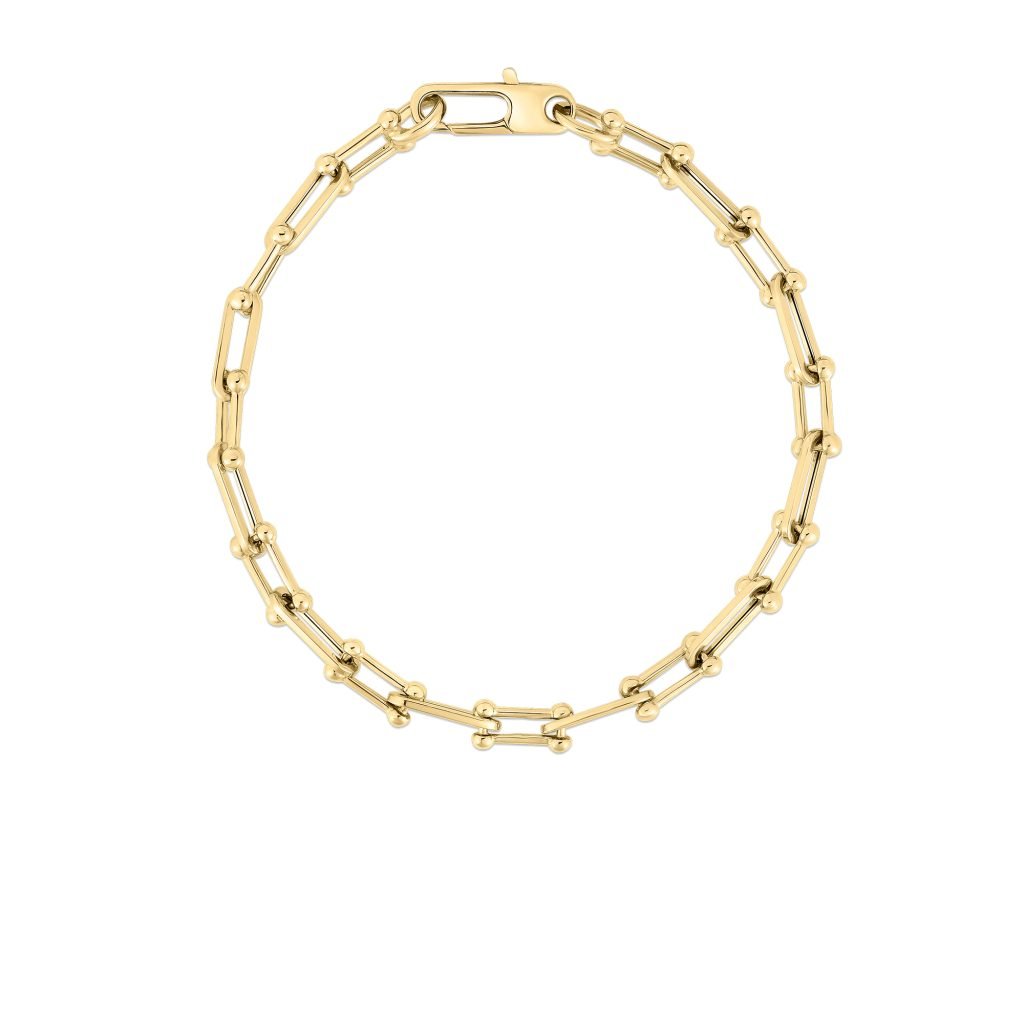 Roberto Coin Classics Yellow Gold Chain Link Bracelet