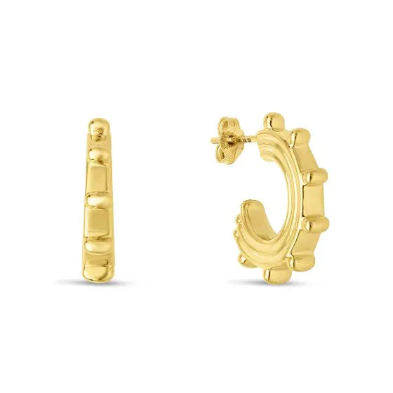 Gold j hoop earrings store