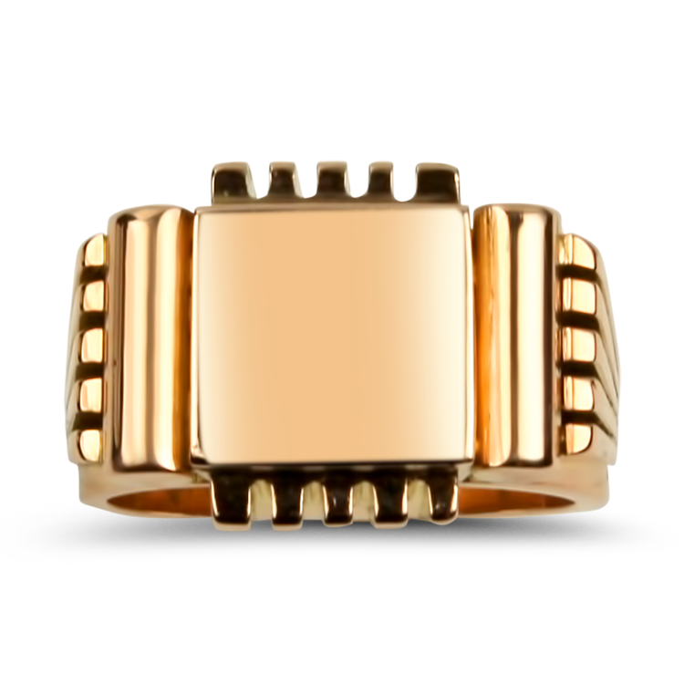 Estate 14K Rose Gold Vintage Soviet Union Signet Ring – Springer's