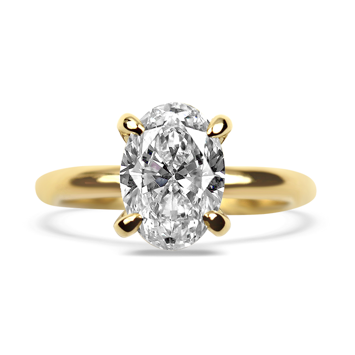 Springer's Collection 18k Yellow Gold Oval Diamond Engagement Ring