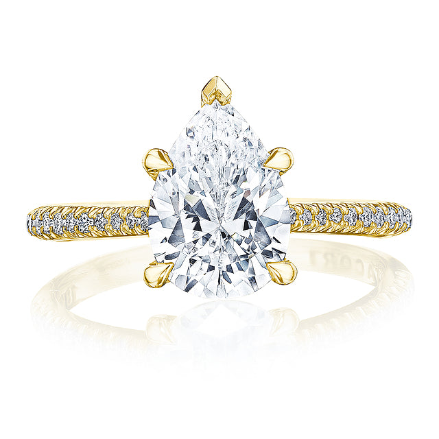 Tacori 18k Yellow Gold Pear-Shaped Solitaire Engagement Ring Mounting ...