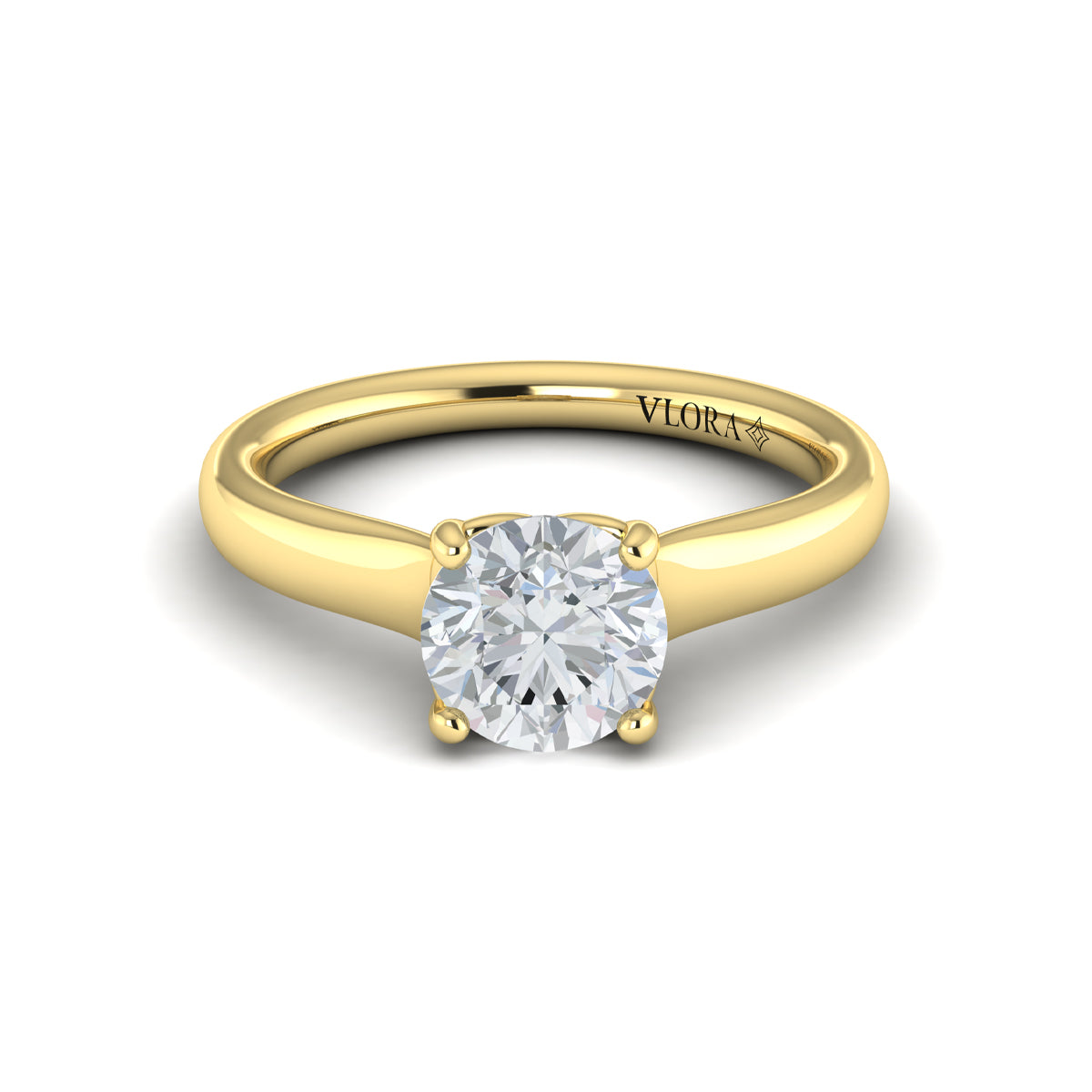 Sincerely Springer's 18k Yellow Gold Solitaire Engagement Ring Mounting ...